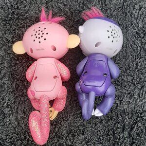 Wowwee | Toys | Wowwee Fingerlings Pink Sparkle Monkey Purple Sloth ...